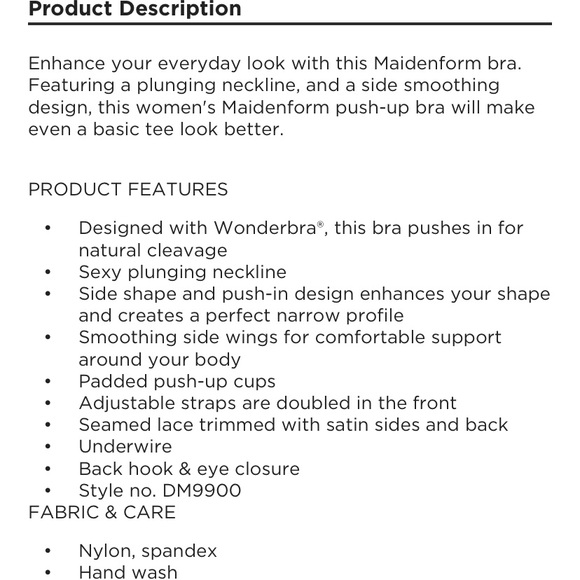 Maidenform | Intimates & Sleepwear | Maidenform Love The Lift Plunging ...